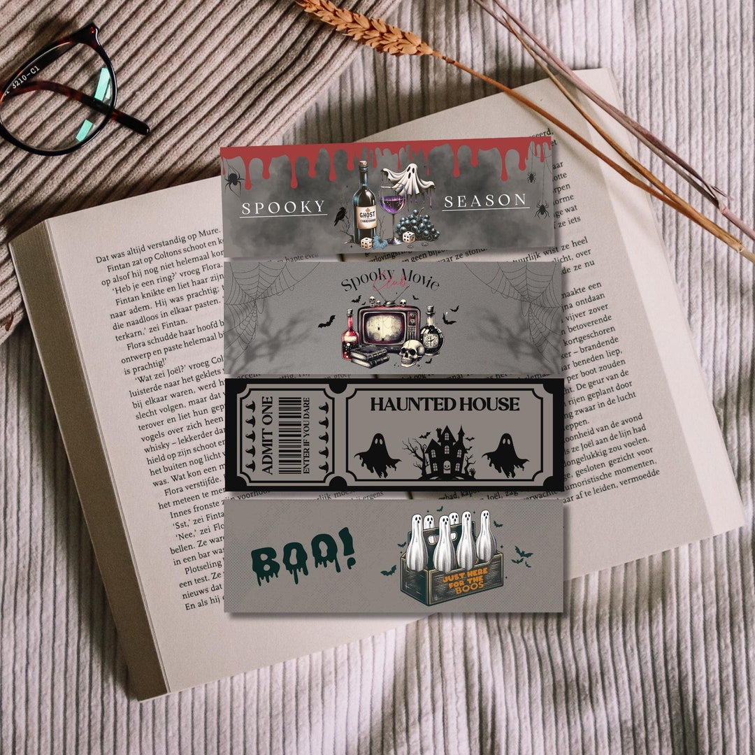 4 Printable Spooky Halloween Bookmark | | Holidays | Bookmarks ...