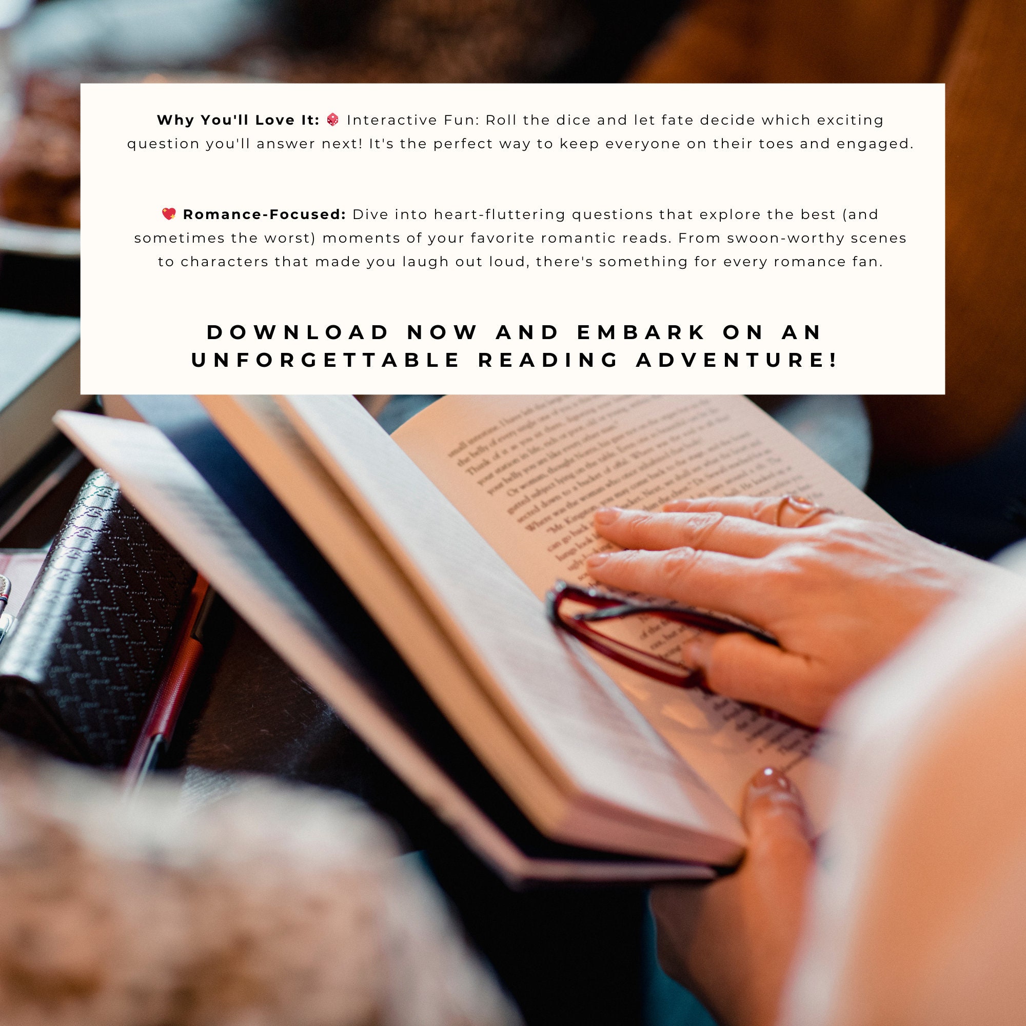 Roll the Dice Romance Book Edition, Fun Printable Book Club Game ...