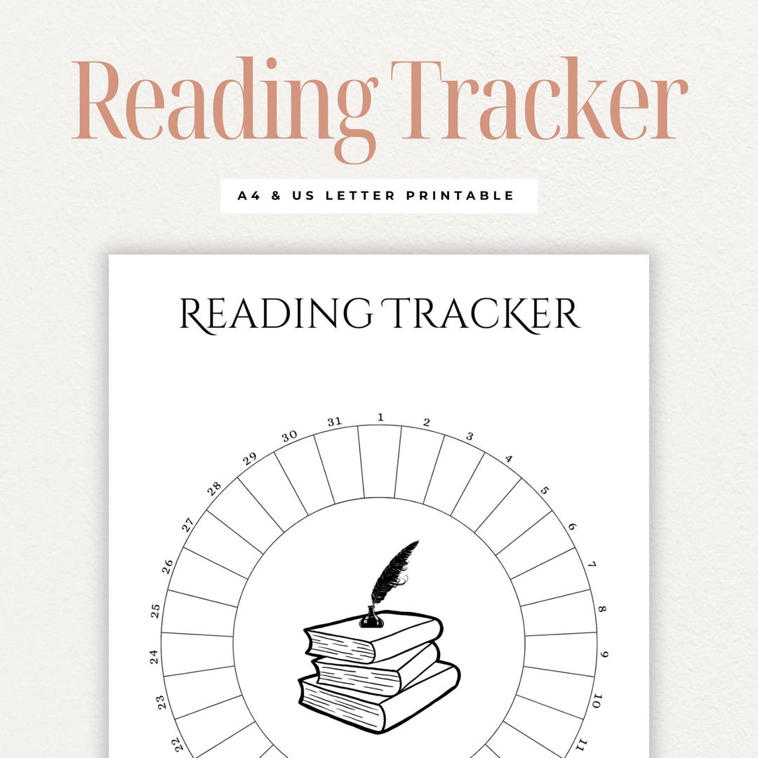 Reading Log Printable, Monthly Reader Tracker, Reading Journal for Book ...