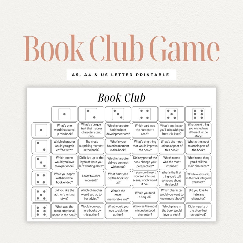 Book Club Discussion Questions Printable, Book Club Cards, Discussion ...