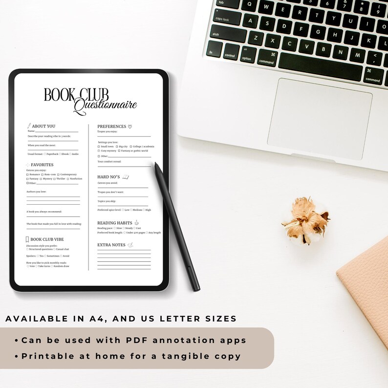 Book Club Questionnaire Canva Template, Reading Preferences Survey ...