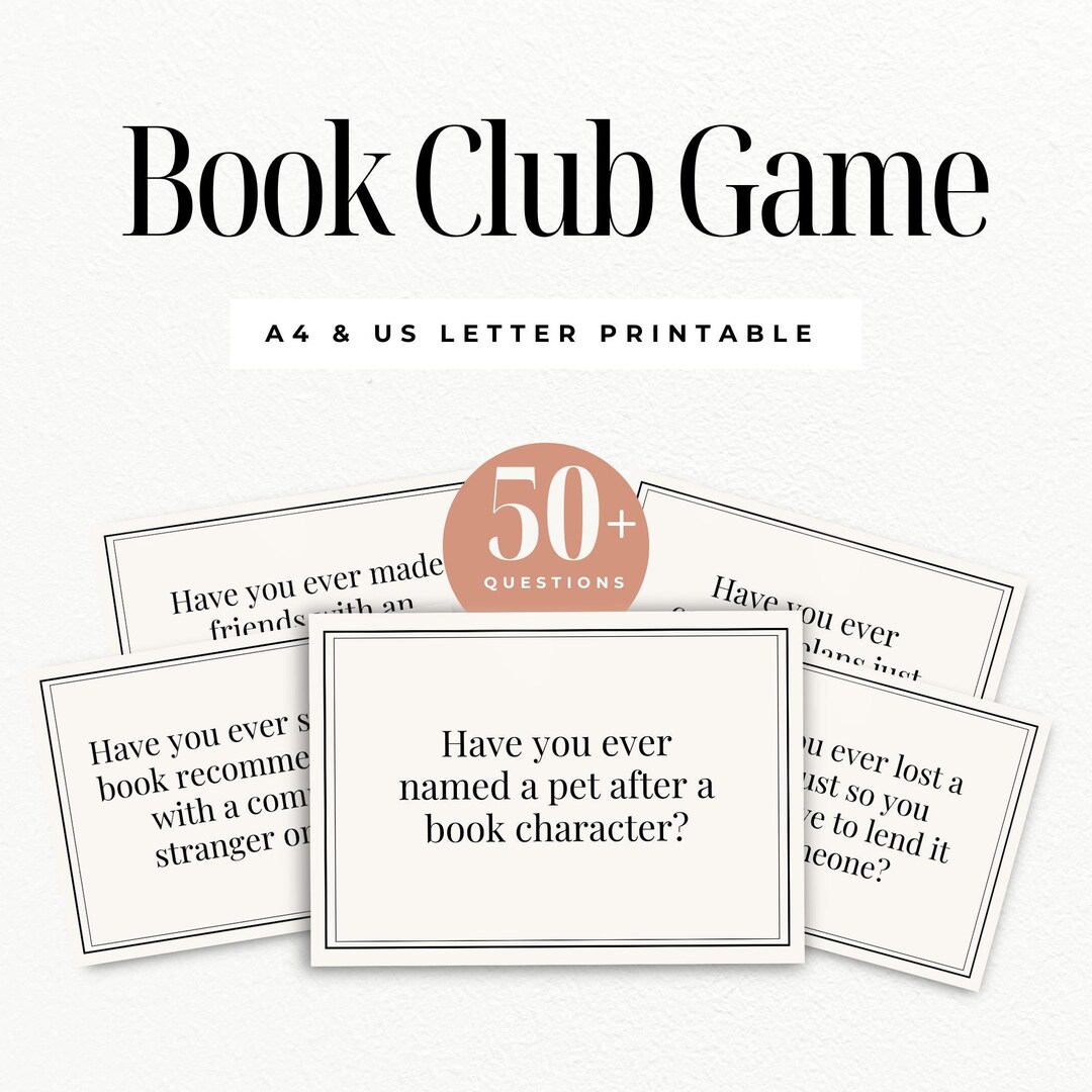 Have You Ever Printable Cards for Book Clubs, Fun Icebreaker, Bookish ...