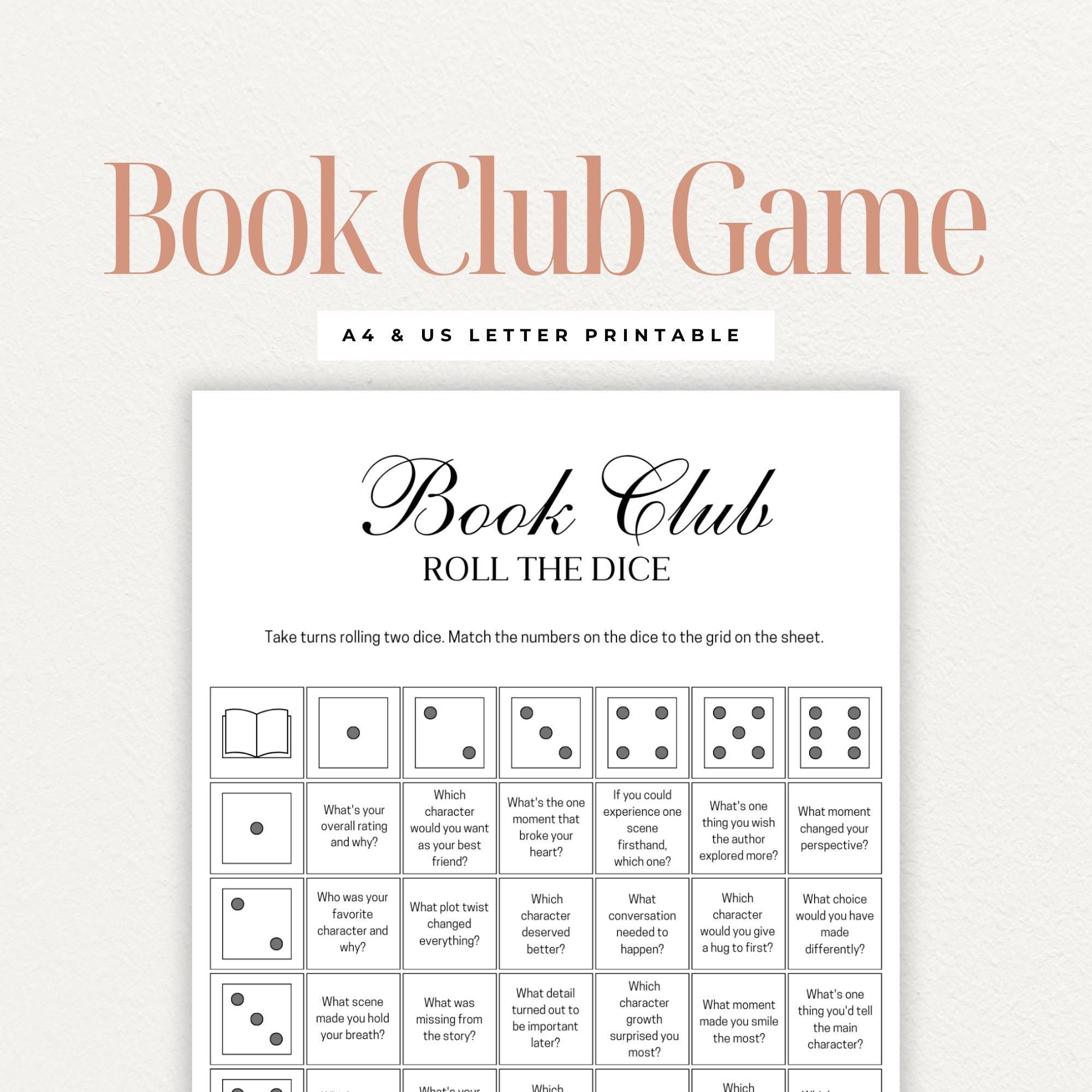 Editable Book Club Discussion Questions Printable, Book Club Cards ...