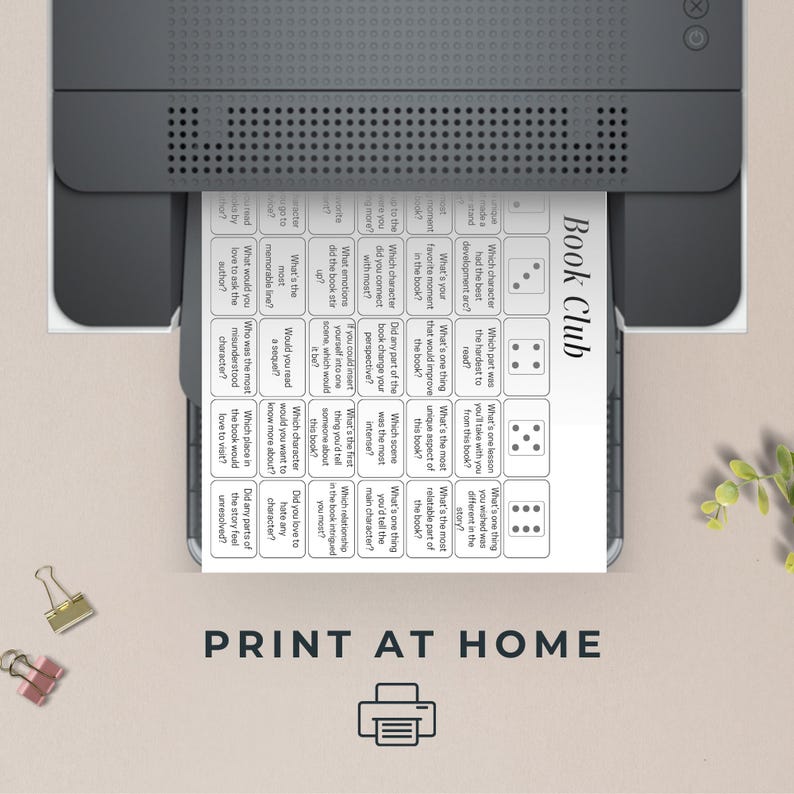 Book Club Discussion Questions Printable, Book Club Cards, Discussion ...