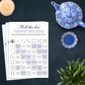 Roll the Dice Romantasy Book Club Game | Printable Book Discussion ...