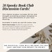 Halloween Spooky Book Club Questions | 50 Printable Book Club Prompts ...
