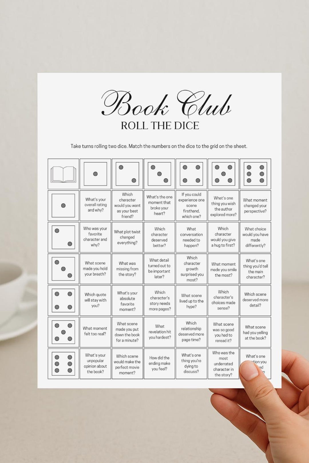 Editable Book Club Discussion Questions Printable, Book Club Cards ...