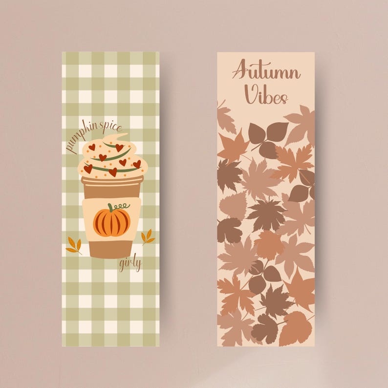 Set of 6 Cozy Fall Printable Bookmarks, Book Lovers Gifts, Autumn ...