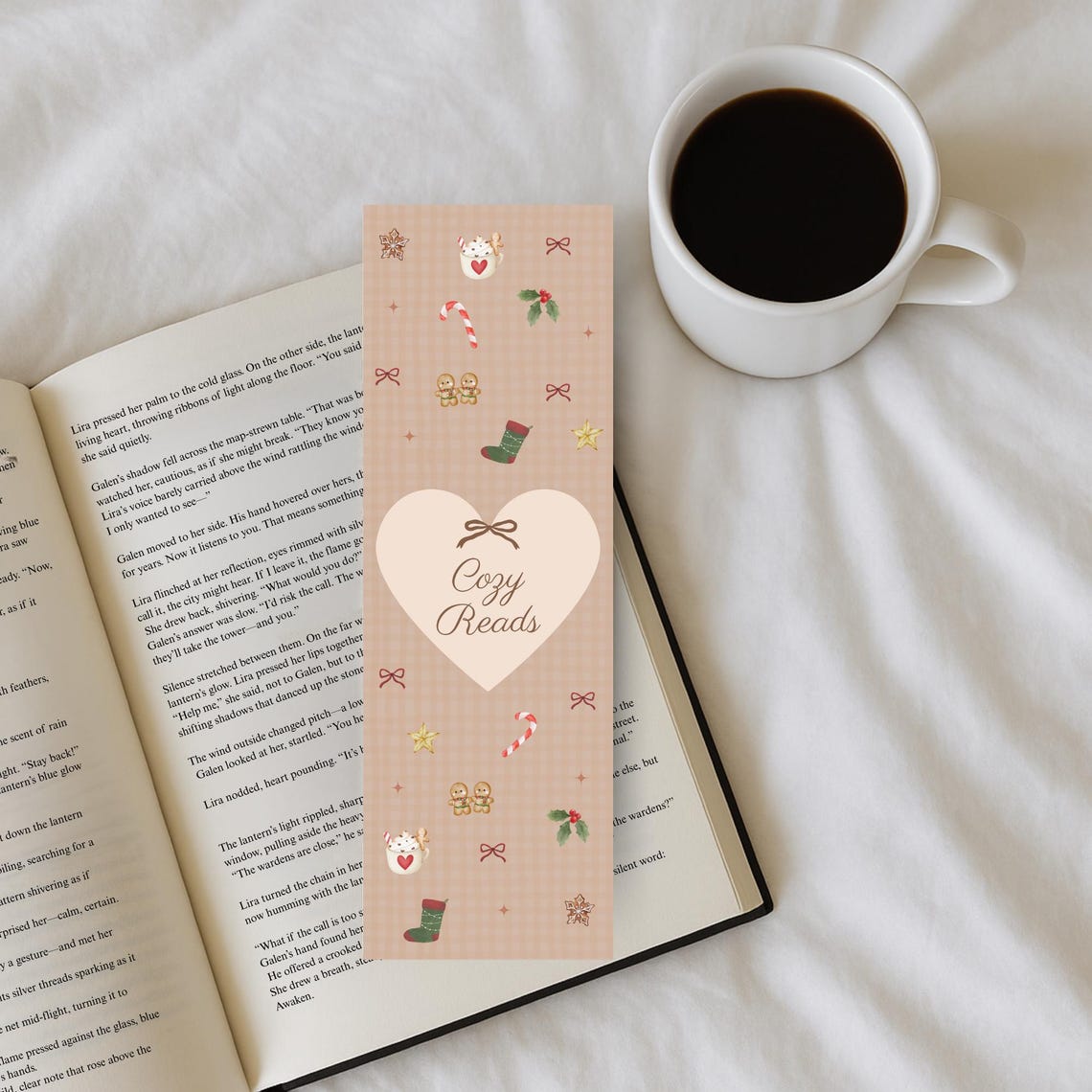 Printable Christmas Bookmarks, Holiday Bookmarks for Readers, Book Club ...