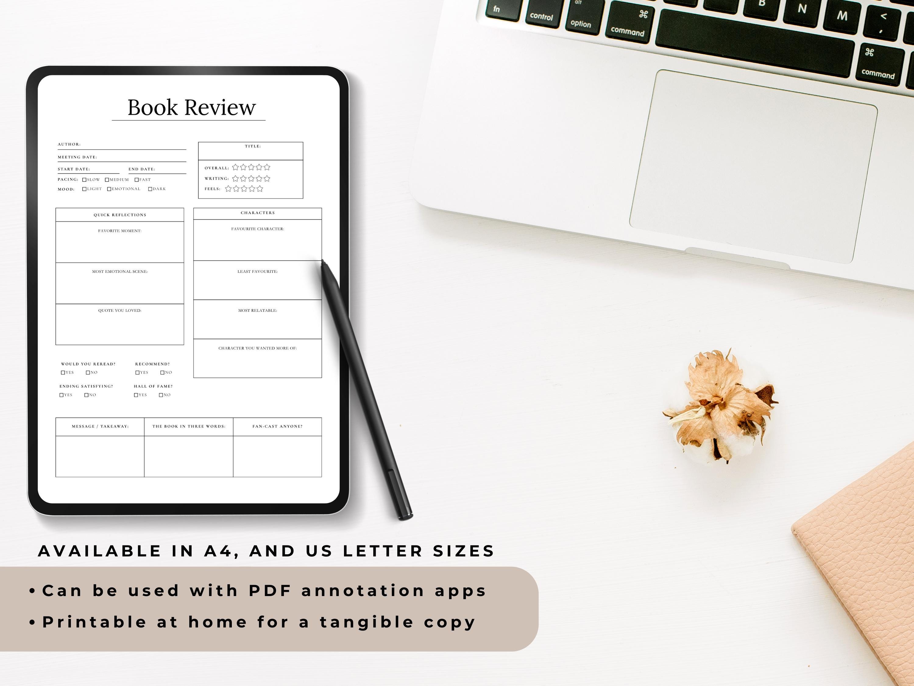 Book Club Planner Printable Bundle, Reading Group Worksheets ...