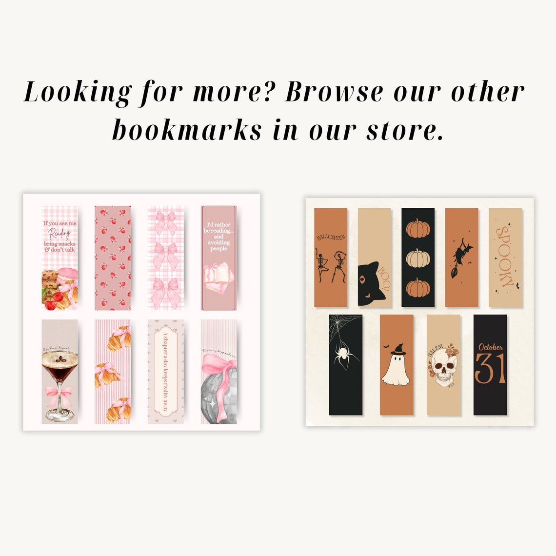 Set of 6 Christmas Bookmark, Printable Holiday Bookmarks, Cute ...