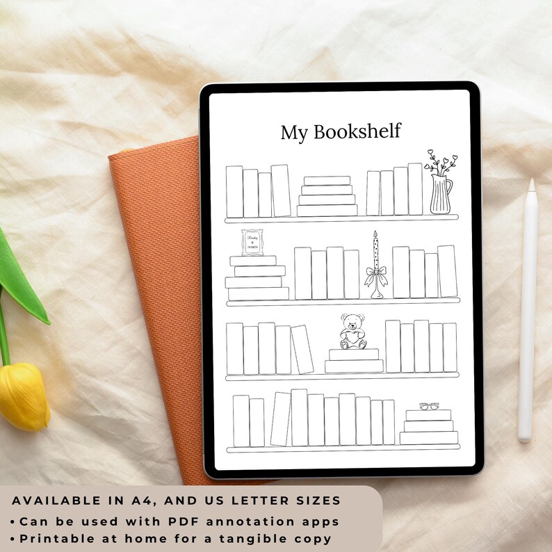 Bookshelf Reading Tracker Printable | My Bookshelf Reading Log | Book ...
