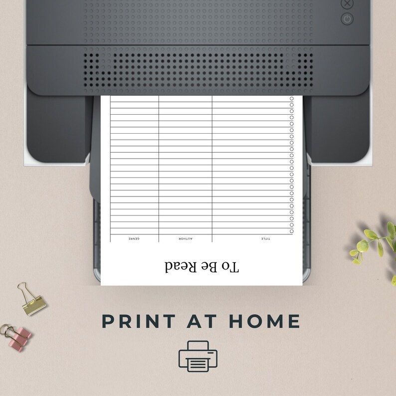 To Be Read List Printable, TBR Tracker for Book Lovers, Reading List ...