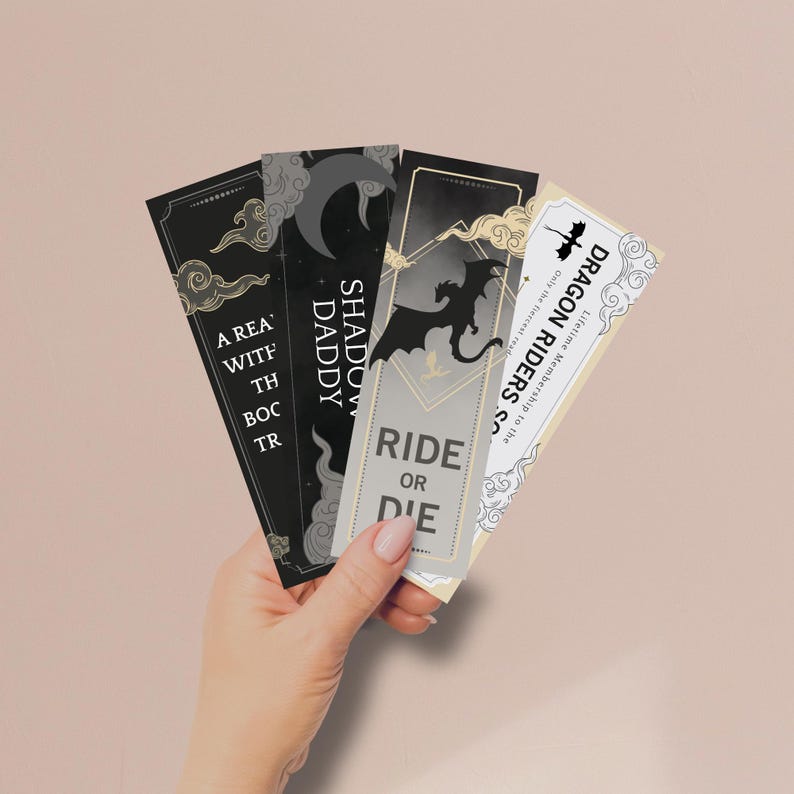 Dragon Rider Bookmark, Fantasy Bookmark, Romantasy Bookish Gift, Cute ...