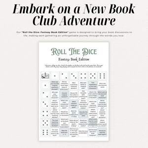 Roll the Dice Fantasy Book Edition, Fun Printable Book Club Game ...
