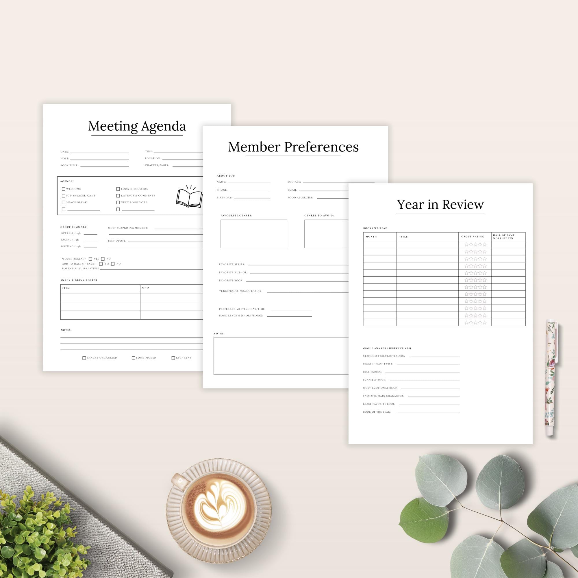 Book Club Bundle Printable | Book Club Discussion Cards, Games ...