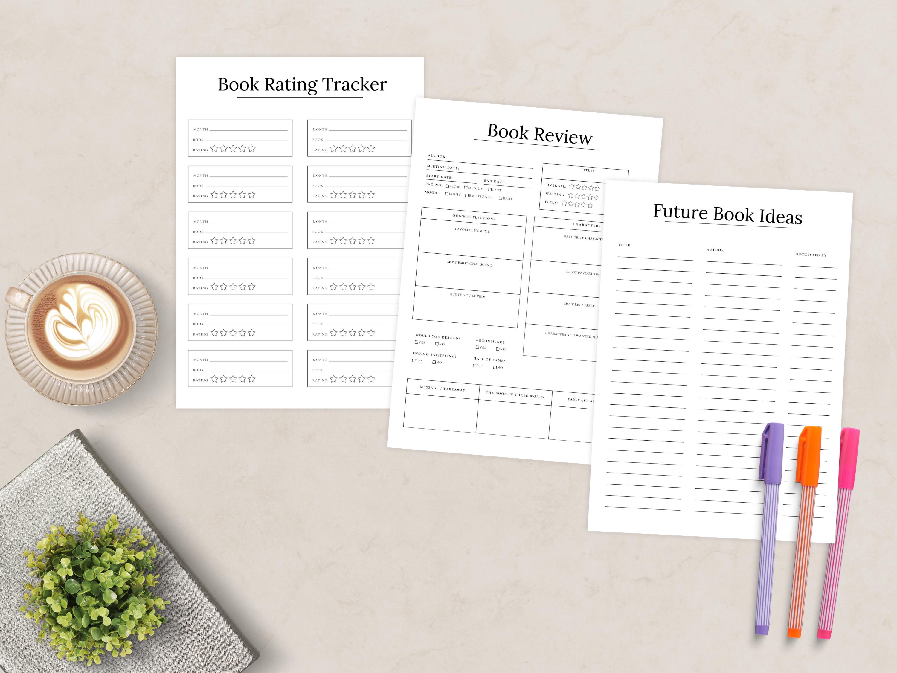 Book Club Planner Printable Bundle, Reading Group Worksheets ...
