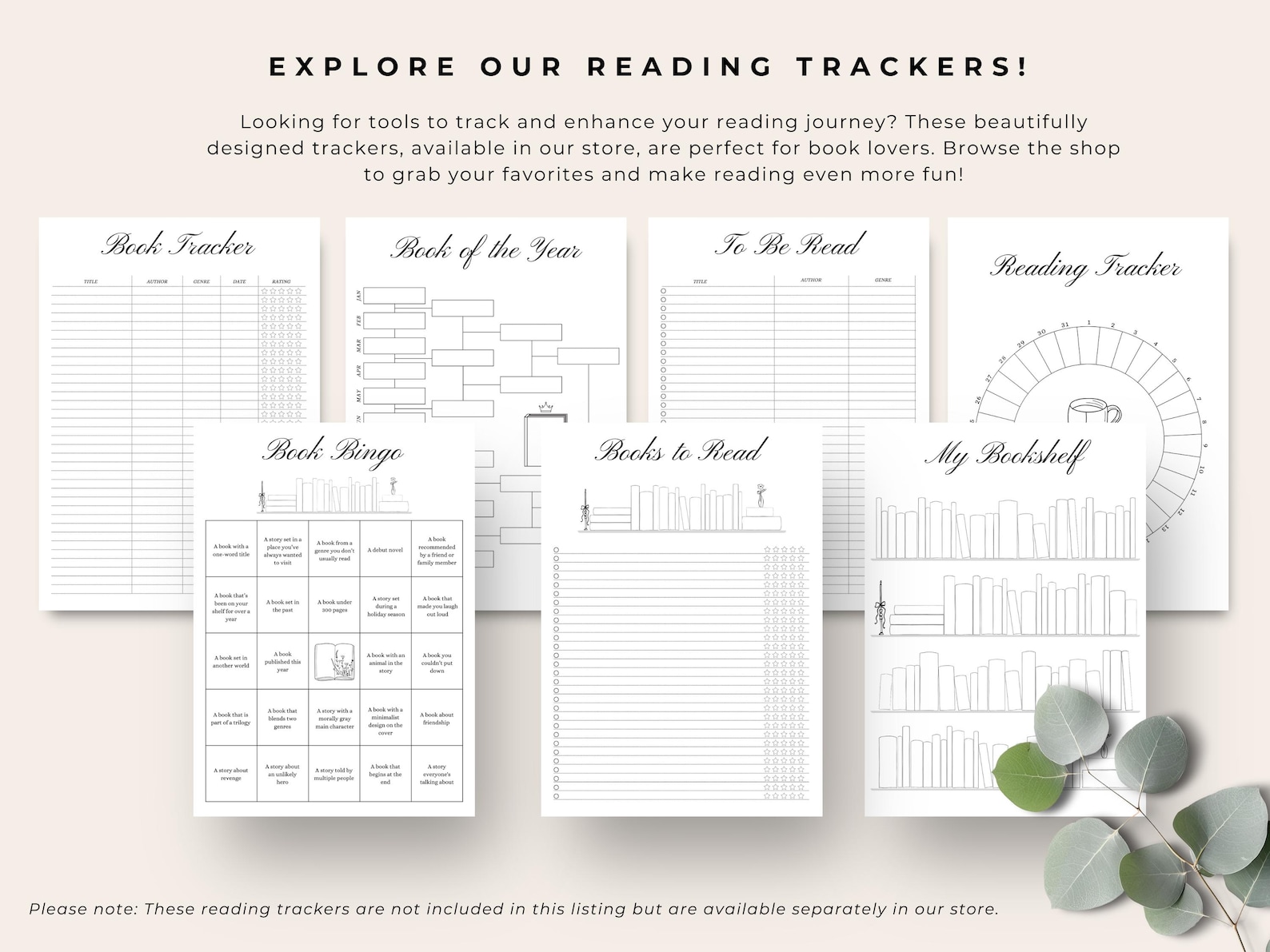 Books to Read Tracker, Printable TBR List, Reading Journal for Book ...