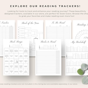 Reading Tracker Printable, Book Tracker, Reading Journal for Book ...