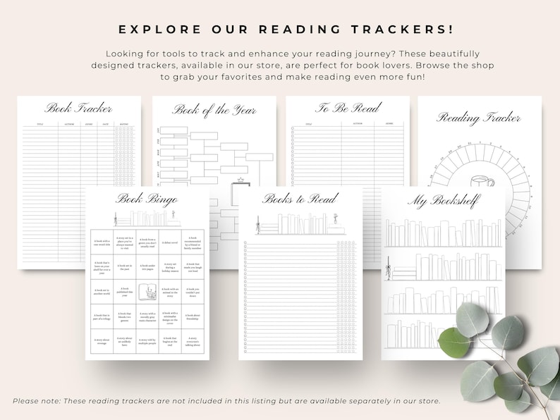 Books to Read Tracker, Printable TBR List, Reading Journal for Book ...