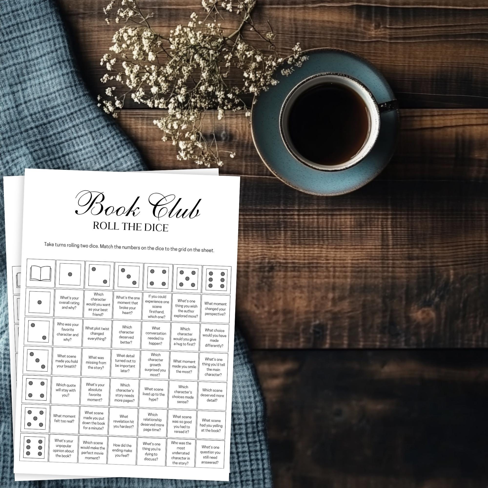 Editable Book Club Discussion Questions Printable, Book Club Cards ...