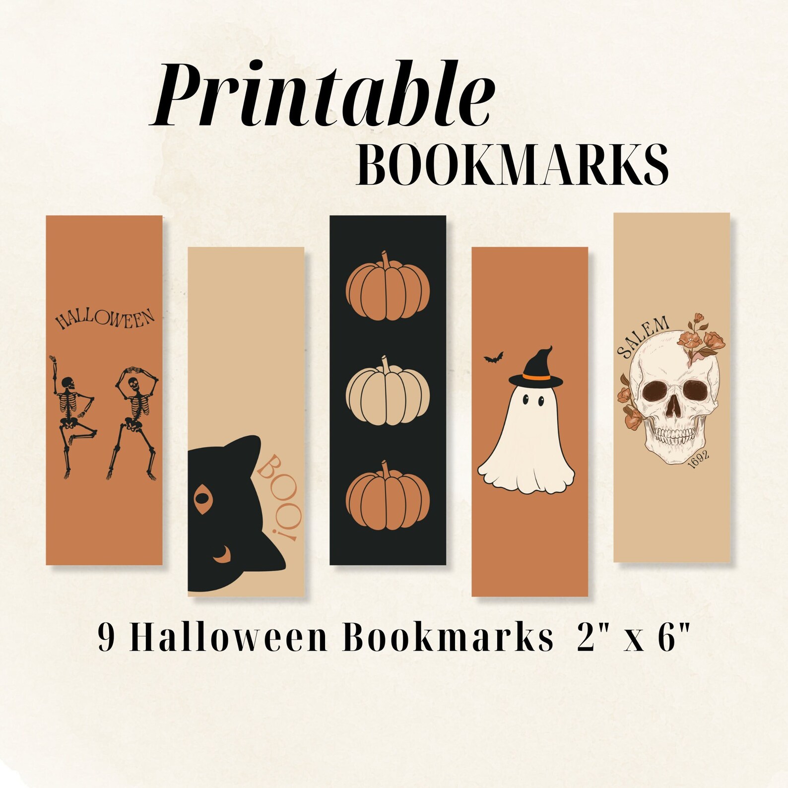 9 Printable Halloween Bookmark | | Holidays | Bookmarks | Spooky ...