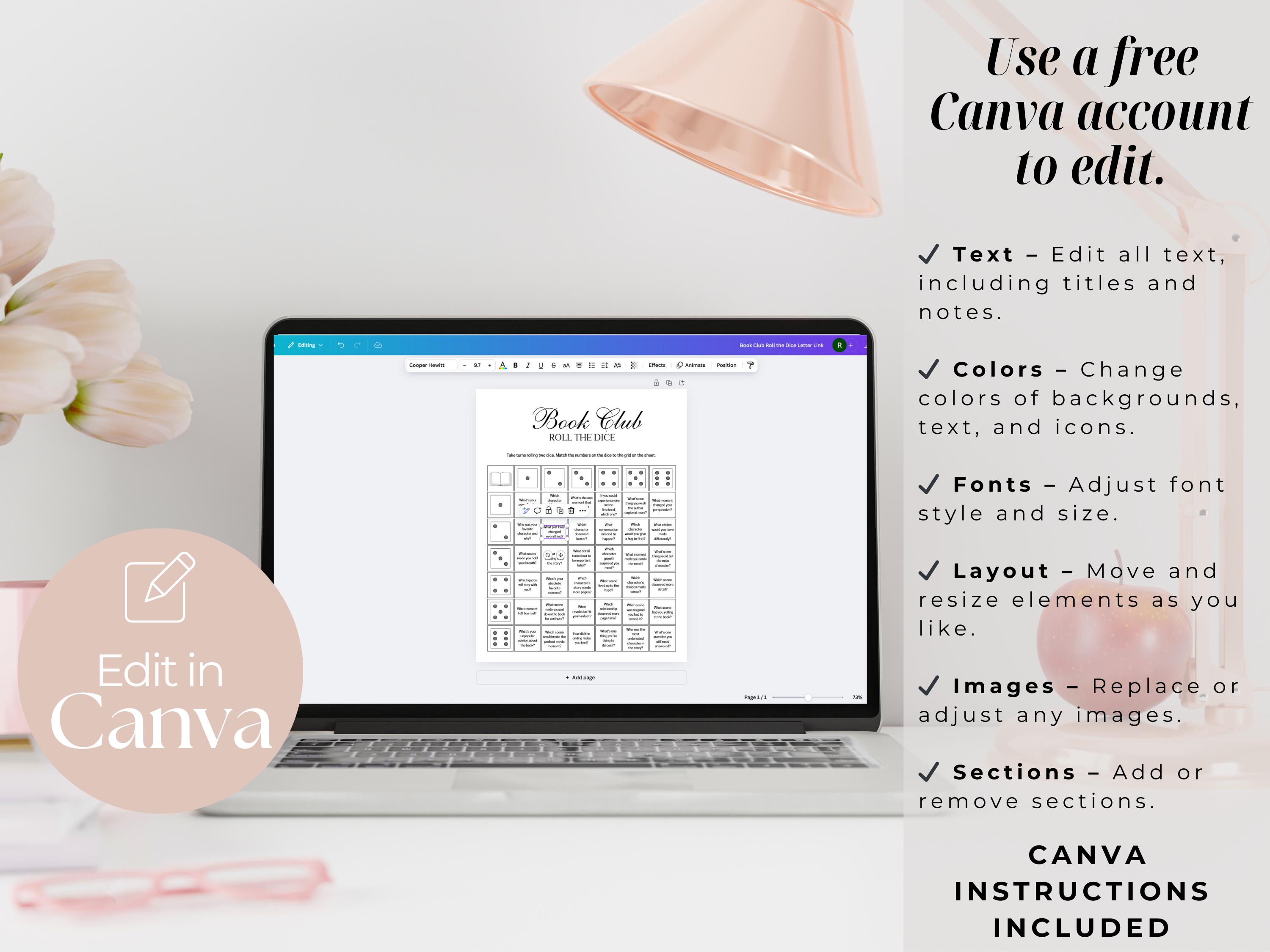 Editable Book Club Discussion Questions Printable, Book Club Cards ...