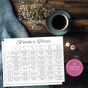 Historical Fiction Book Club Game Bundle, Icebreaker, Roll the Dice ...
