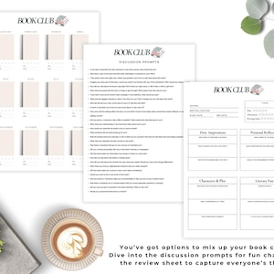 Book Club Planner & Organizer | Printable Book Club Templates | Digital ...