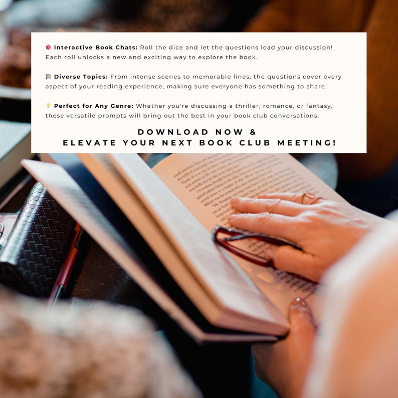 Book Club Discussion Questions Printable, Book Club Cards, Discussion ...