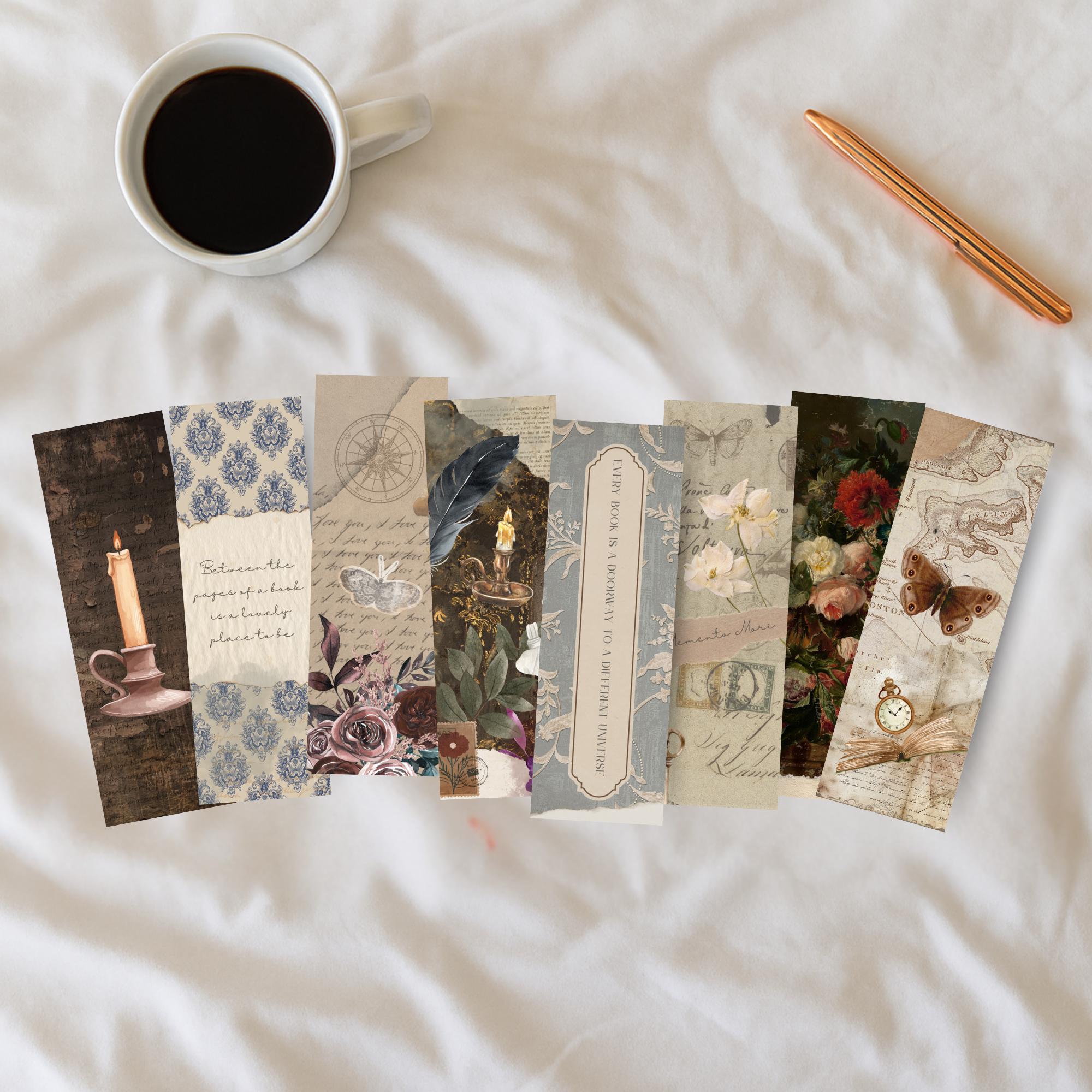 8 Dark Academia Bookmarks | Vintage Aesthetic Bookmarks | Antique ...