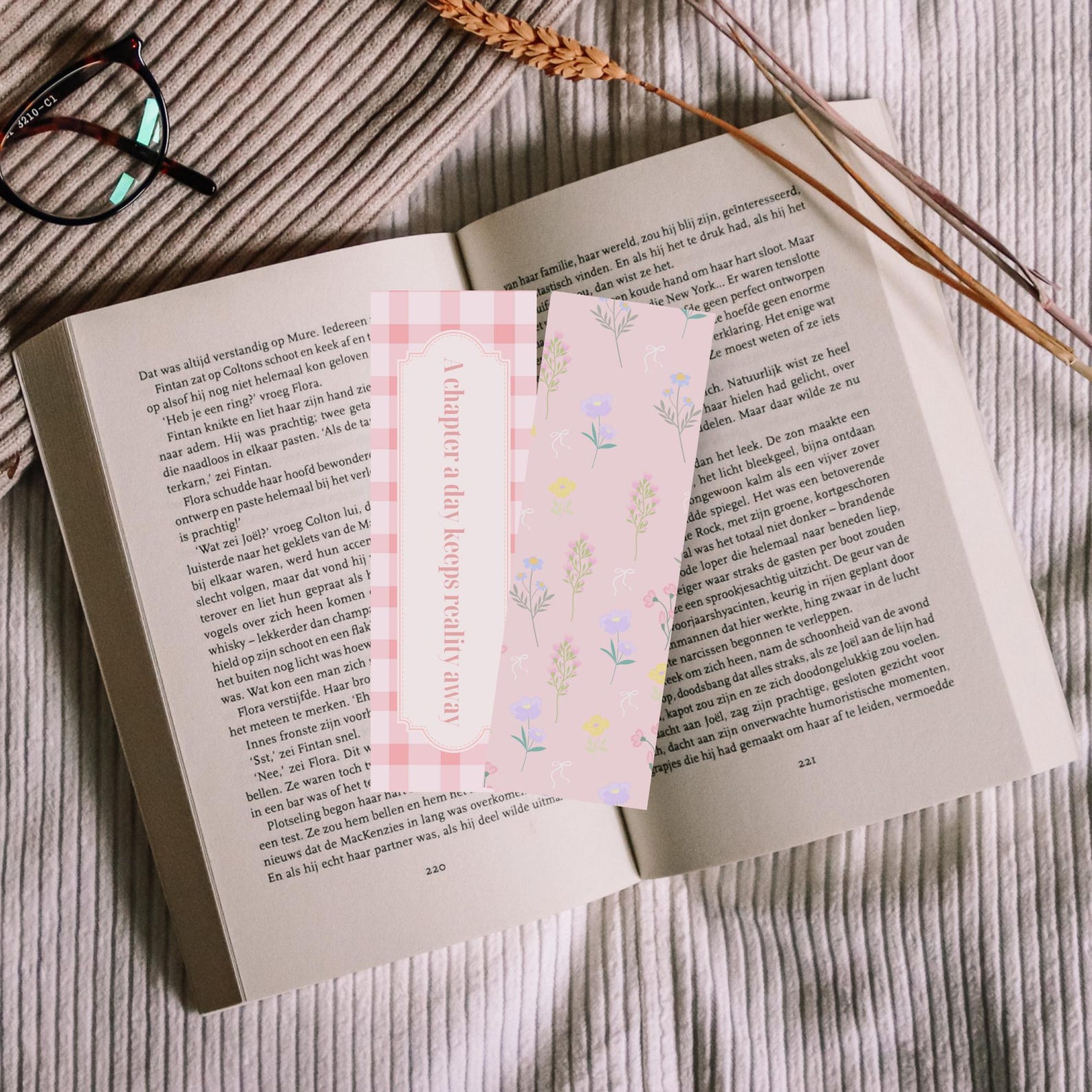 Set of 5 Coquette Printable Bookmarks, Cute Pastel Bookmarks, Digital ...