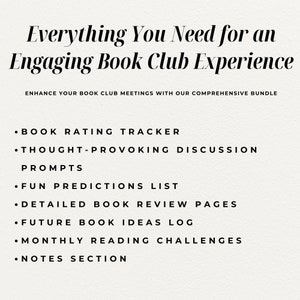 Book Club Bundle Printable | Book Club Questions | Book Discussions ...