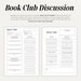 Book Club Questions Printable | Book Review Printable | Book Review and ...