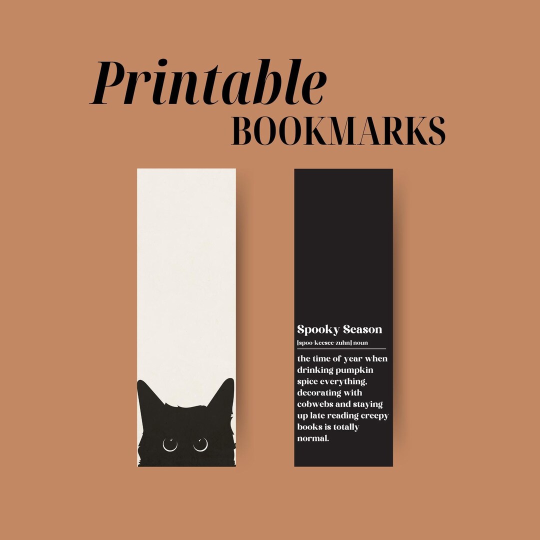 2 Printable Halloween Bookmark | Spooky Season Printable Bookmarks ...