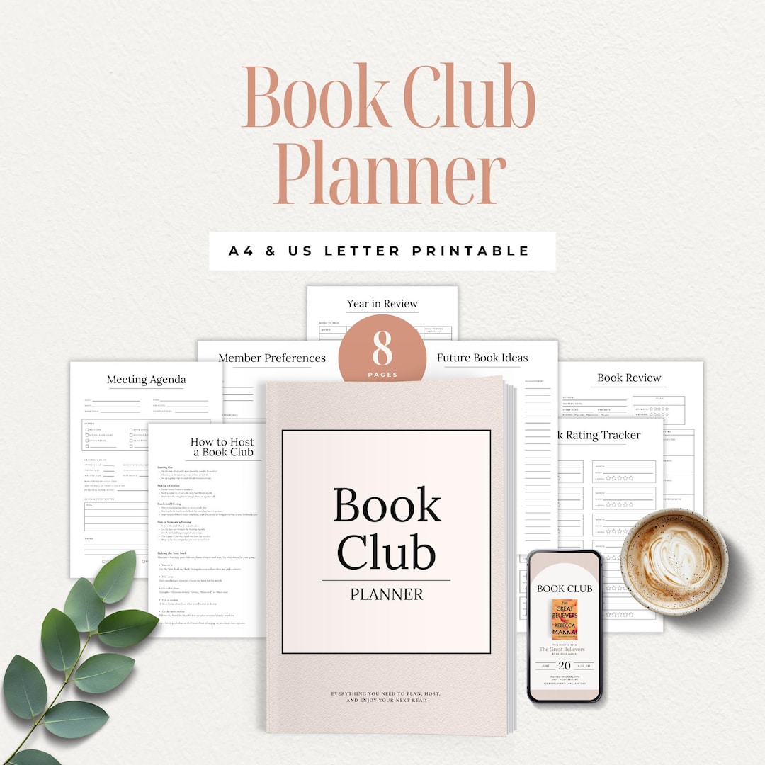 Book Club Planner Printable Bundle, Reading Group Worksheets ...