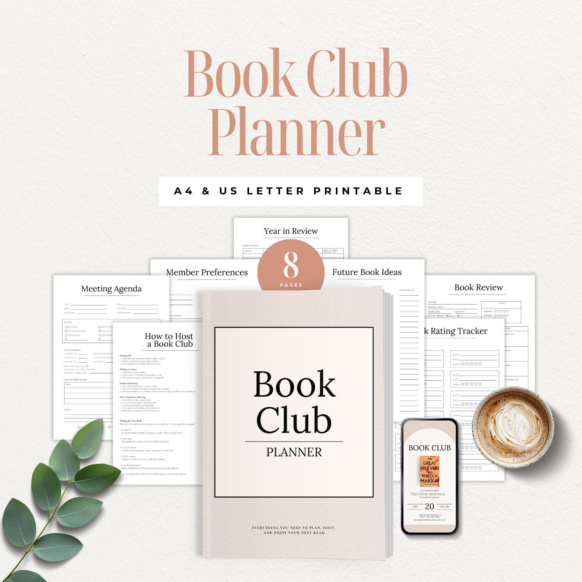 Book Club Planner Printable Bundle, Reading Group Worksheets ...