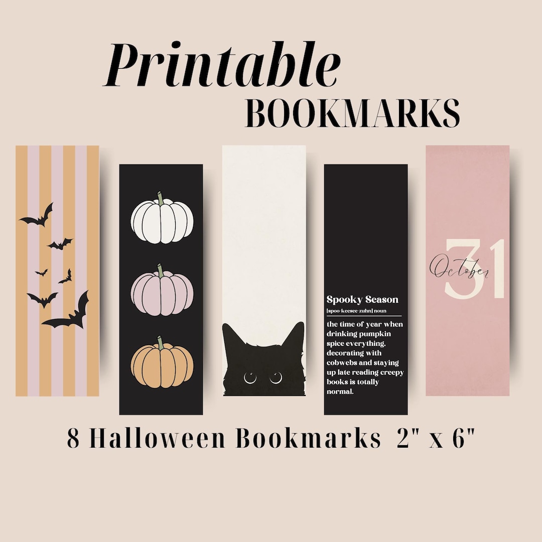 8 Printable Halloween Bookmark | | Holidays | Bookmarks | Spooky ...