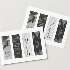 Dragon Rider Bookmark, Fantasy Bookmark, Romantasy Bookish Gift, Cute ...