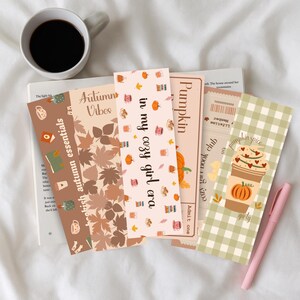 Set of 6 Cozy Fall Printable Bookmarks, Book Lovers Gifts, Autumn ...