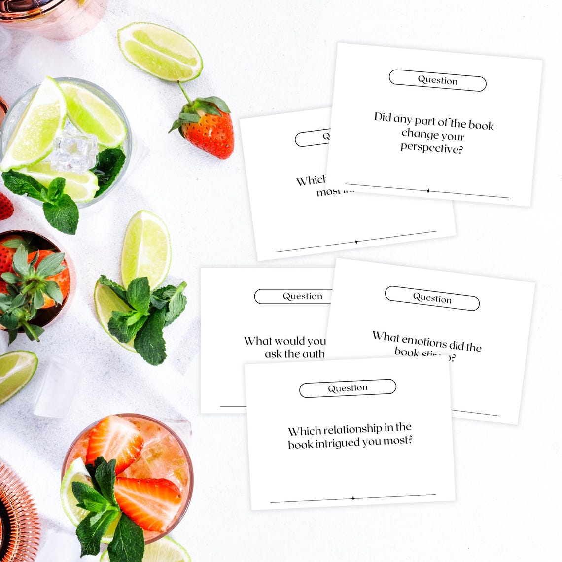 Fiction Book Club Discussion Cards | Fun Printable Questions | Digital ...