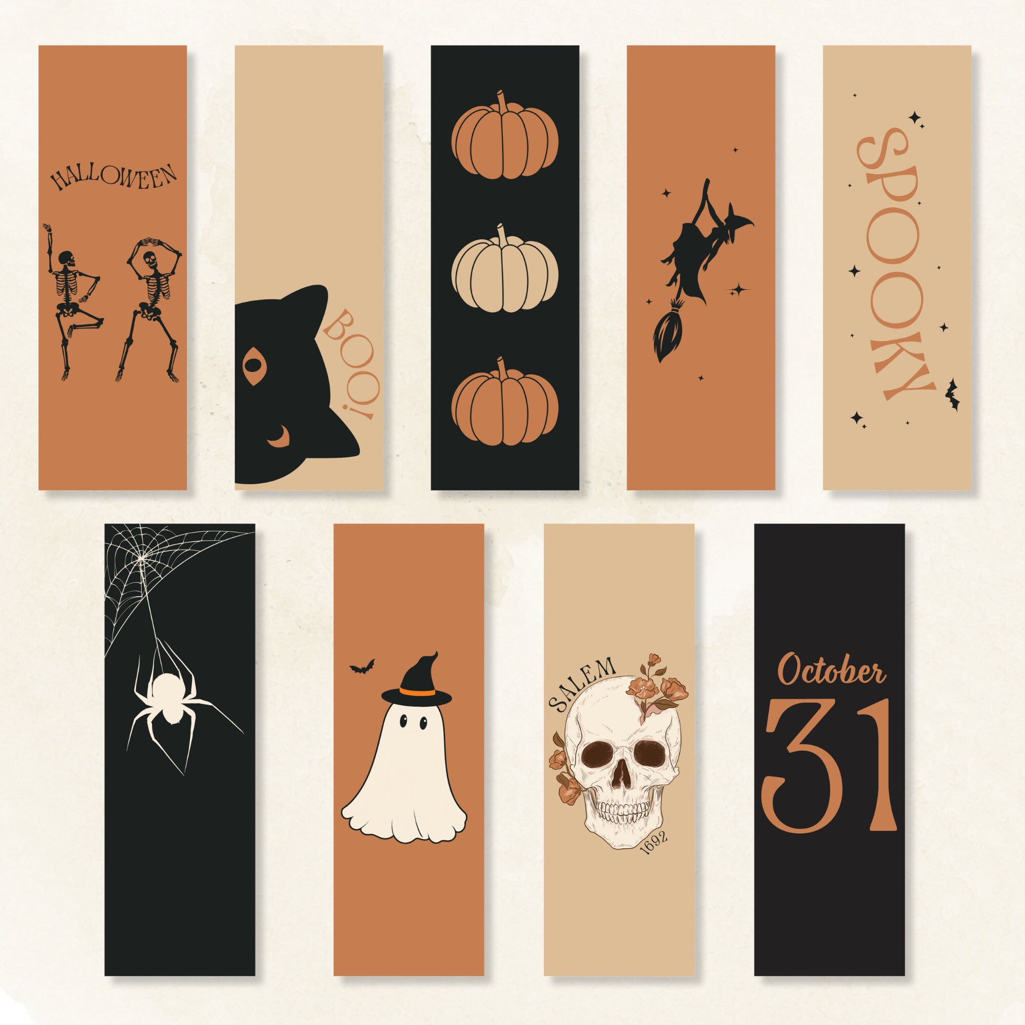 9 Printable Halloween Bookmark | | Holidays | Bookmarks | Spooky ...
