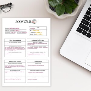 Book Club Planner & Organizer | Printable Book Club Templates | Digital ...