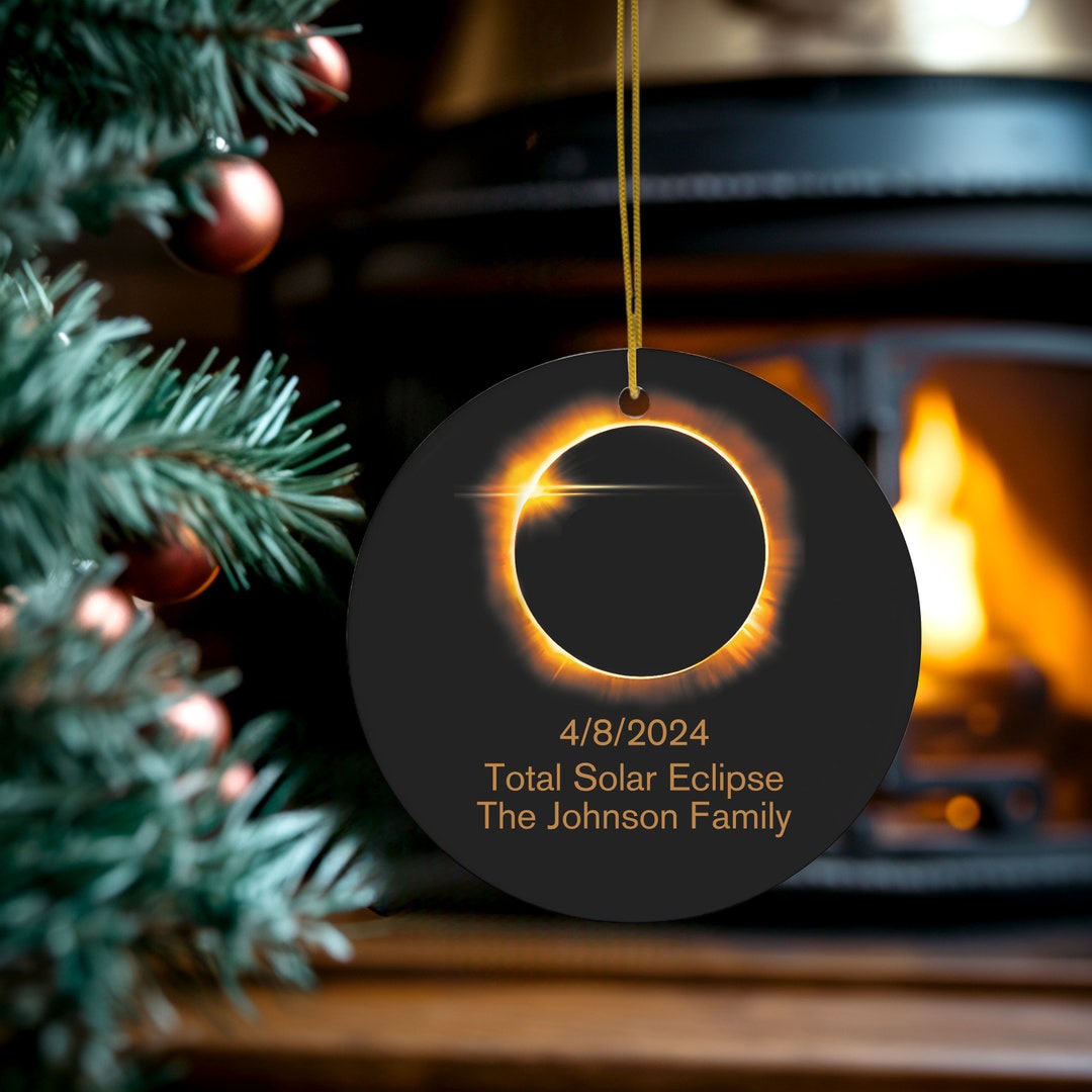 Personalized Eclipse Christmas Ornament 2024, Eclipse 2024 Ornament ...