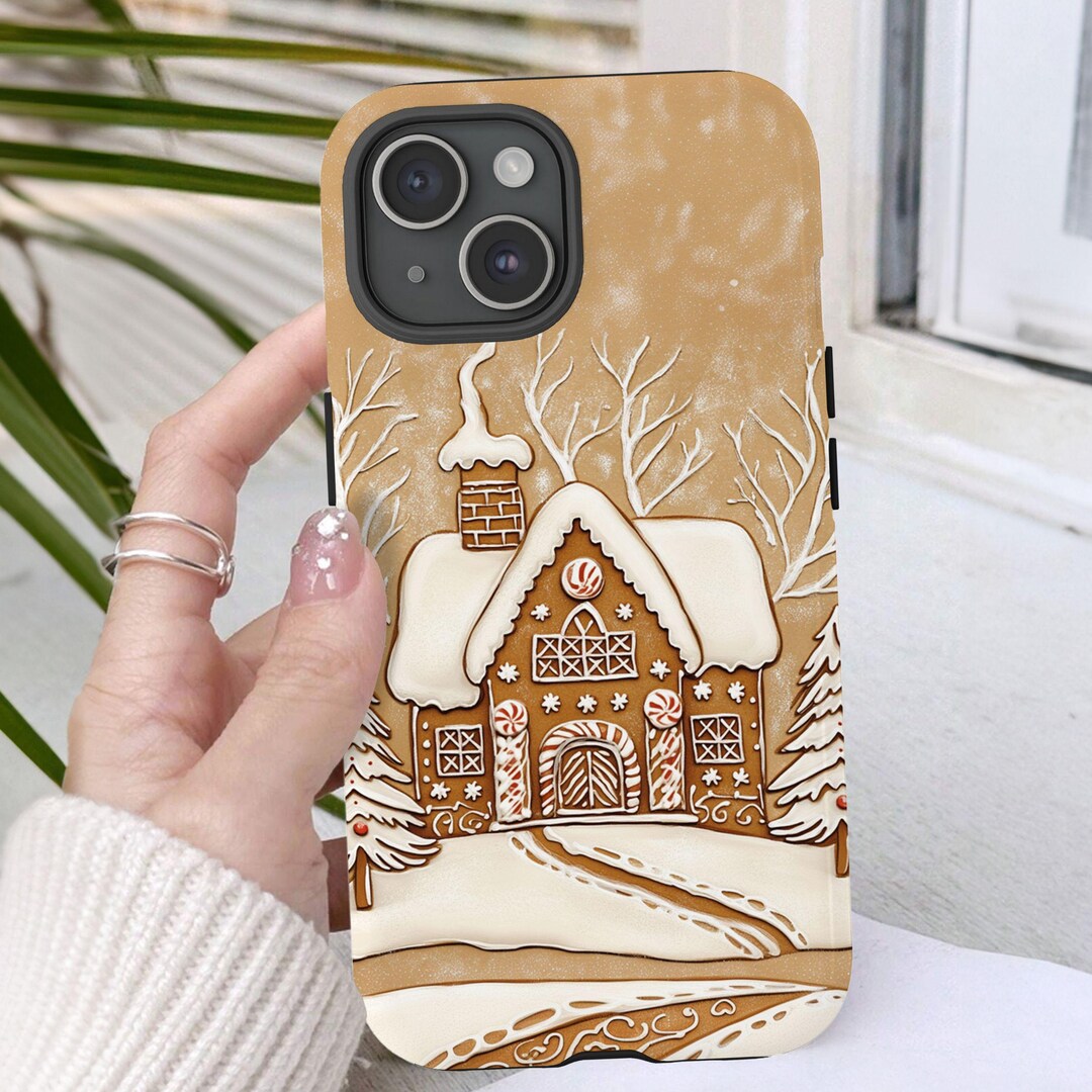 Gingerbread Phone Case, Gingerbread House Phone Case, Christmas, Cute ...