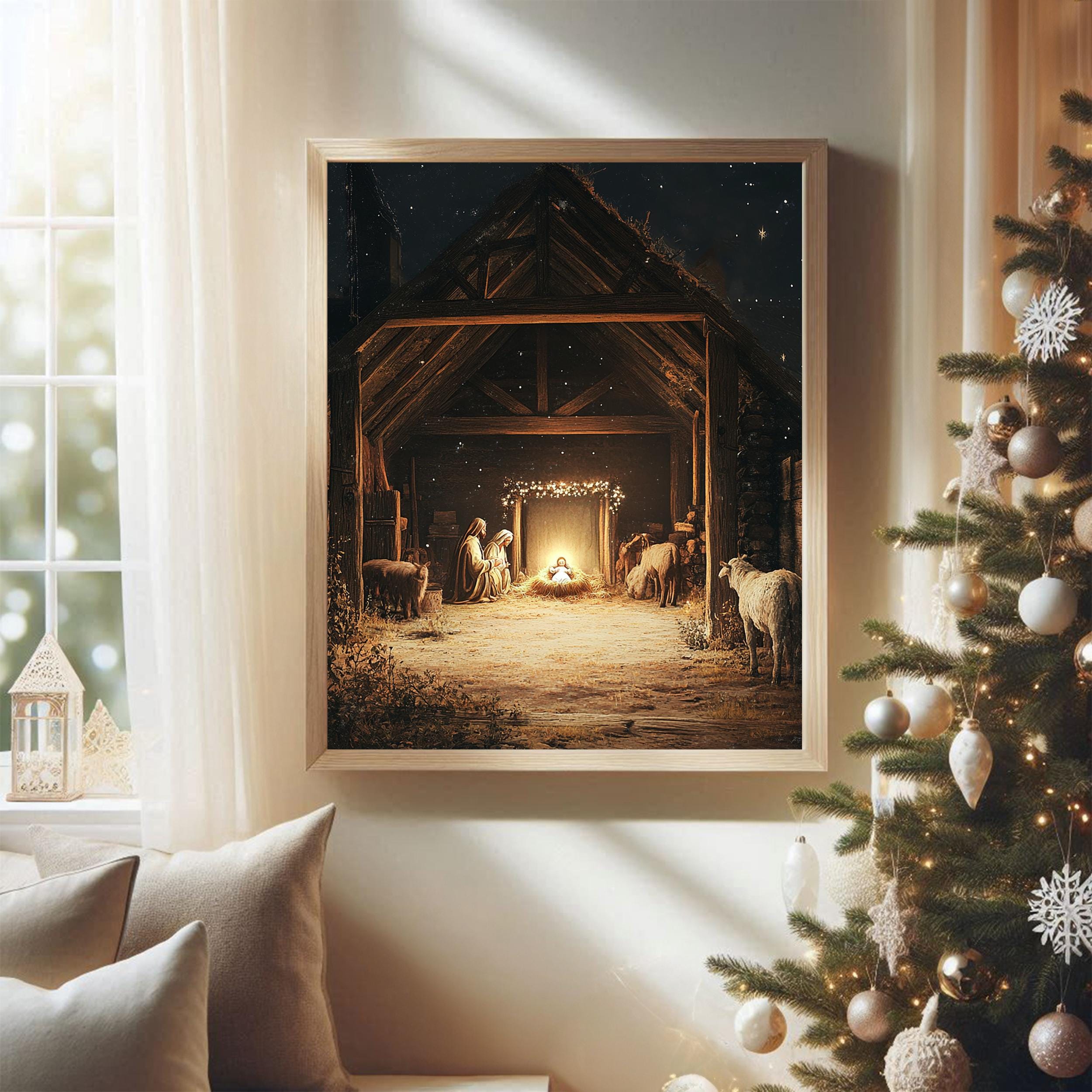 Religious Christmas Nativity Matte Vertical Posters, Christian Holiday ...