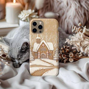 Gingerbread Phone Case, Gingerbread House Phone Case, Christmas, Cute ...