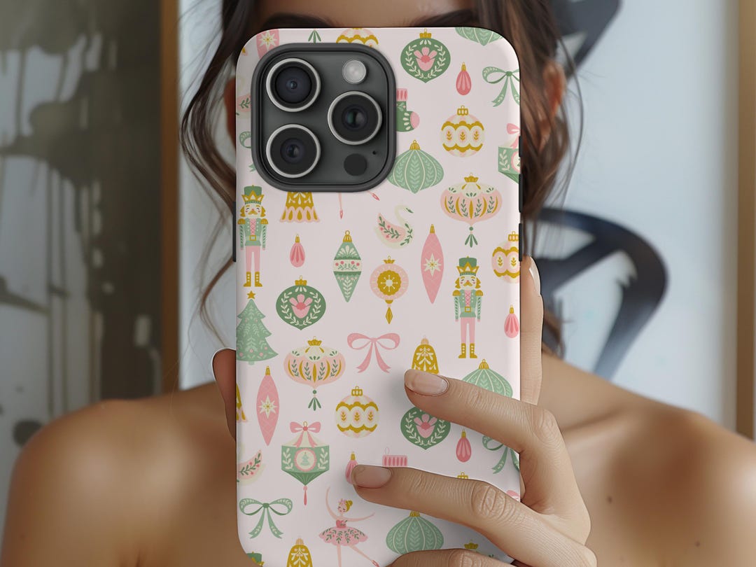 Coquette Christmas Nutcracker Phone Case: Pastel Holiday Iphone ...