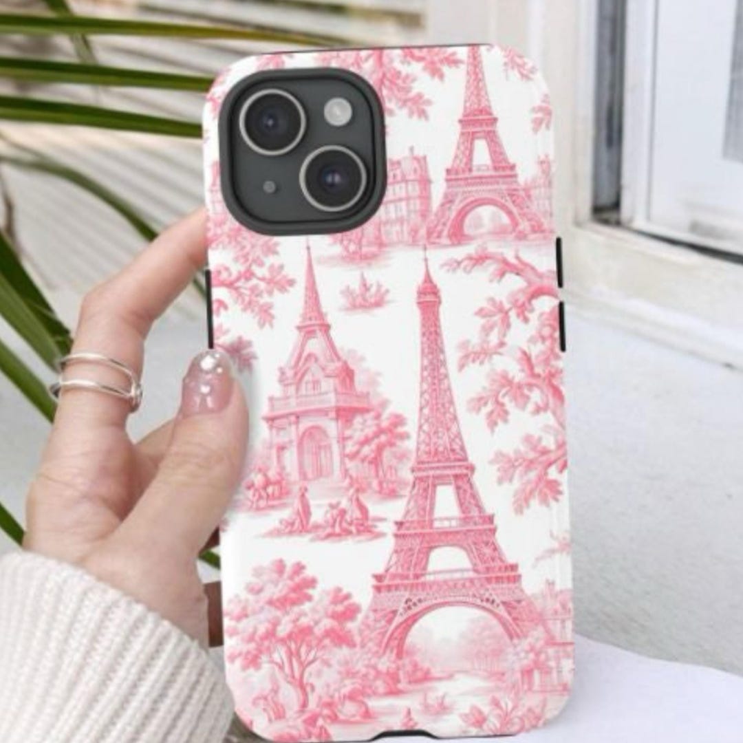 Custom Pink Toile De Jouy Paris Inspired, Pink Cell Phone Case for ...