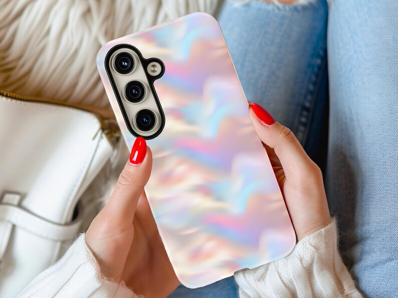 Mother of Pearl Samsung Galaxy Phone Case, Iridescent Protective Cover ...